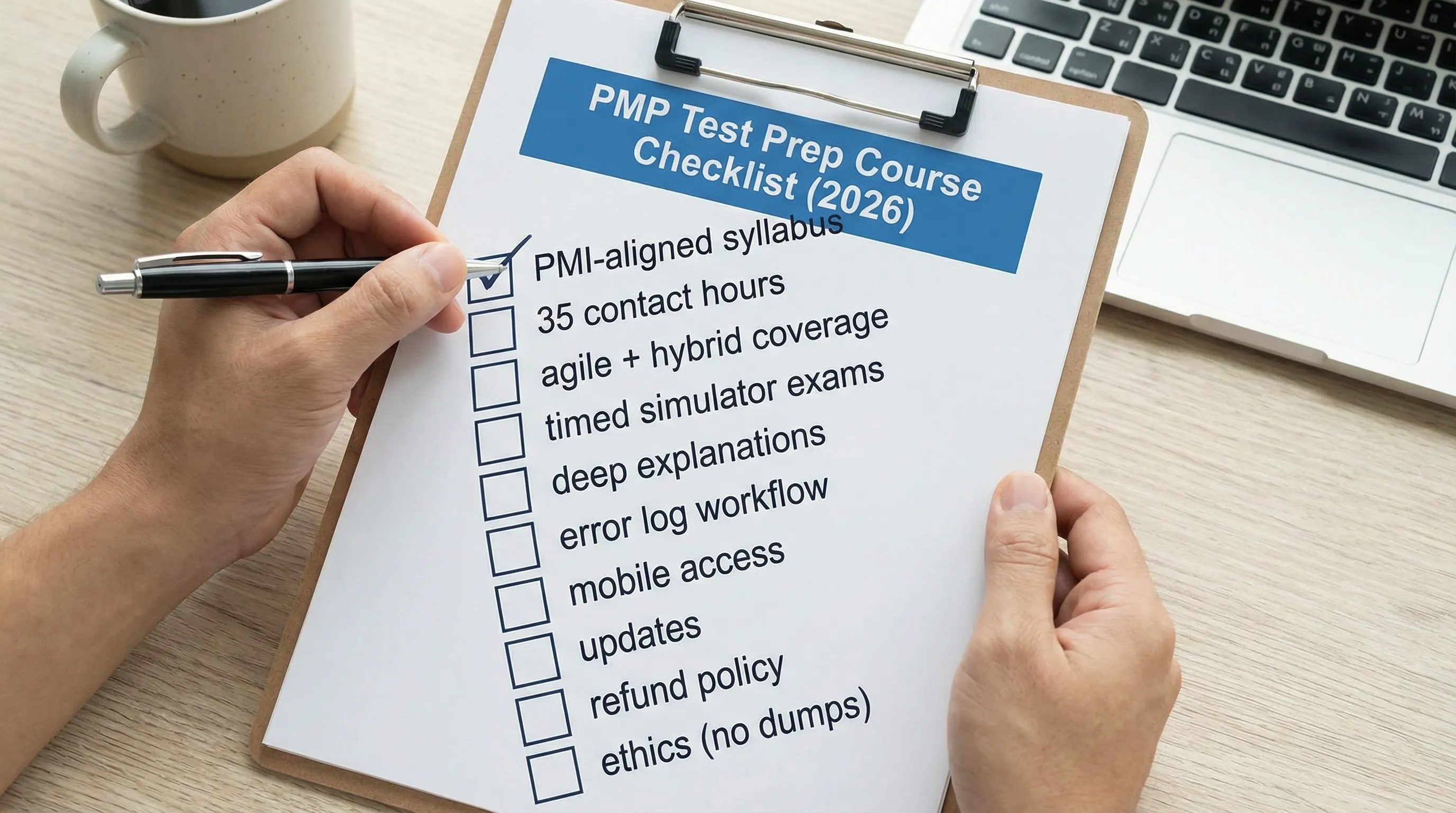 PMP Test Prep Course Checklist: Choose the Right Fit in 2026